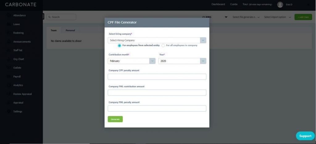 How to generate CPF File | Carbonate HR